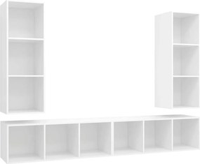 Nástěnné TV skříňky 4 ks bílé dřevotříska 3079880