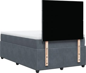 Box spring postel s matrací tmavě šedý 120x190 cm samet 3292287