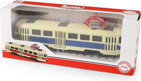 RAPPA Kovová česká retro tramvaj Tatra T3 s otevíracími středními dveřmi - 16 cm - modrá