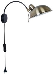 CLX Nástěnná lampa s vypínačem NICCOLO,patina 21-53800