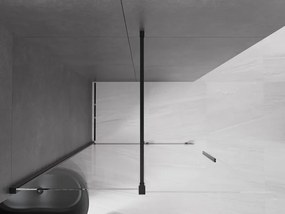 Mexen Velar posuvná sprchová stěna Walk-in 130 x 200 cm, transparentní 8 mm, černá - 871-130-000-03-70