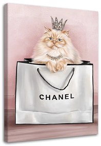 Gario Obraz na plátně Kočka v tašce Chanel Rozměry: 40 x 60 cm