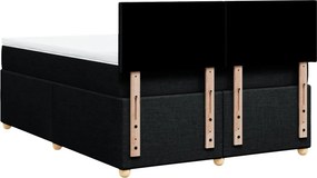 Box spring postel s matrací černá 160x200 cm textil 3286726