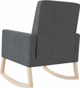 Houpací křeslo tmavě šedé textil 329416