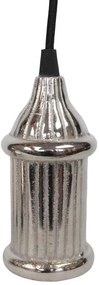 Stříbrné stropní světlo Ribbed - Ø 7*16cm