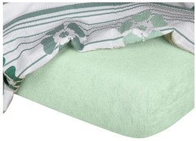 DADKA Froté prostěradlo mentolové Rozměr 90x200x25