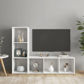 vidaXL Marketos TV skříňky 2 ks bílé 107 x 35 x 37 cm dřevotříska