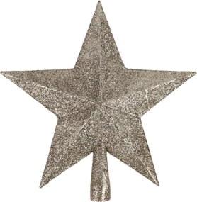 Špička na vánočný stromeček hvězda GLIMORA 22 cm, zlatá