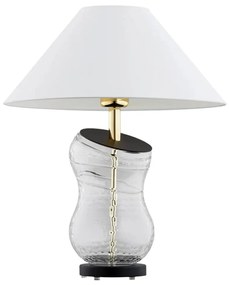 Argon 8036 - Stolní lampa VENETO 1xE27/15W/230V bílá/mosaz/černá