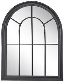 Nástěnné zrcadlo kovové 69 x 89 cm černé EMBRY Beliani