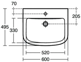 Ideal Standard Tempo- Umyvadlo 60x50cm, T058401