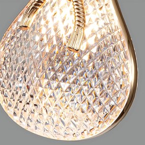 Toolight Závěsné skleněné LED osvětlení D19 LHJ107-1CP růžová zlatá