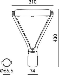 LED Pouliční lampa NEXPARK LED/30/40/60W/230V 3000/4000/6500K IP66