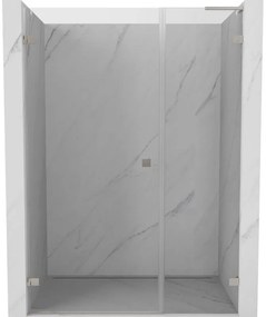 Mexen Lunar-B L sprchové dveře otočné levé 125 cm, transparentní, kartáčovaný nikl - 832SL-125-050-97-00-L