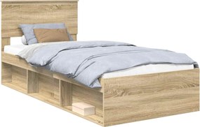 Rám postele s čelo Sonoma 90 x 190 cm Masivní borové dřevo 3410656
