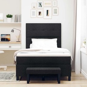 Postel s boxspringem s polštářem Černá 120 x 190 cm textil 3344053