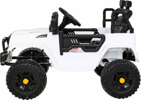 Ramiz Autíčko Jeep Dark Night na baterie pro děti bílé + pomalý start + EVA kola + LED audio