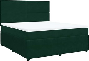 Box spring postel s matrací tmavě zelená 180x200 cm samet 3294703
