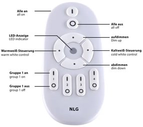 Leuchten Direkt 15571-18-LED Stmívatelné stropní svítidlo FLAT LED/23,5W/230V+DO