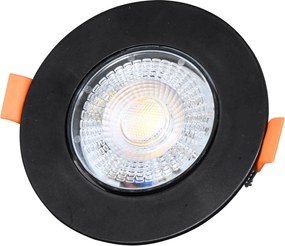 LED vestavné stropní svítidlo ZITA 3/5/7W 560lm 3000/4000/6000K černé pr. 9x3 cm