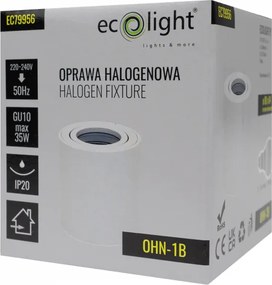 Halogenové stropní svítidlo, LED trubice GU10, pohyblivé bodové svítidlo, přisazené, bílé
