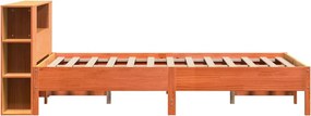 Postel s knihovnou bez matrace 150 x 200 cm masivní borovice 3322830