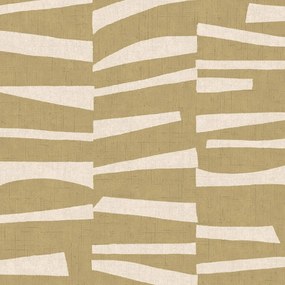 Okrová vliesová tapeta s geometrickým retro vzorem 318024 Twist Eijffinger