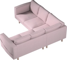 Potah na pohovku IKEA Norsborg rohová 4-místná barva růžová látka pletený vzor