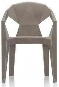 Plastová židle MUZE - hnědošedá - 3D4796