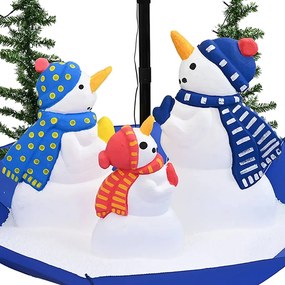 Sněžící vánoční stromek s deštníkovým stojanem modrý 170 cm PVC 289930