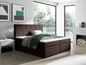 Eka Kontinentální čalouněná postel MEDOX - Trinity (160x200 cm) Barva látky Trinity: Krémově bíla (Trinity 2301)