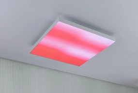 Paulmann 79905 Velora, bílý subtilní stropní LED panel Rainbow dynamic RGBW, 19W LED 3000-6500K, 45x45cm, dálkové ovládání