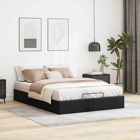 Osmanský rám postele bez matrace černá 140x200 cm umělá kůže 3310804
