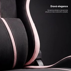 Látková herní židle černo-růžová Diablo X-One 2.0 Akira Pink Normal