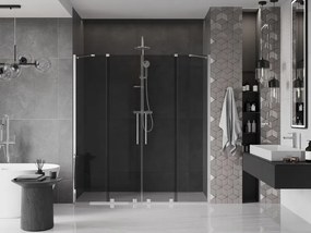 Mexen Velar Duo, posuvné sprchové dveře do otvoru 170 cm, 8mm šedé sklo, chromová, 871-170-000-42-01