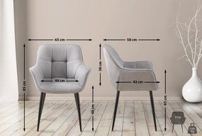 Jídelní židle Roseville látka – šedá