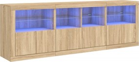Příborník s LED osvětlením dub sonoma 202 x 37 x 67 cm 3209011