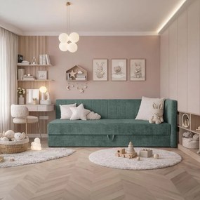 Válenda s úložným prostorem, 90x200, zelená, LUIZA Kondela 0000420659