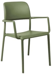 OnaDnes -20% Nardi Zelená plastová zahradní židle Riva s područkami