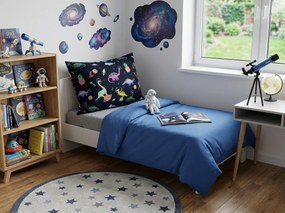 Povlak na polštář z mikrovlákna DINO SPACE 50x70 cm, barevný