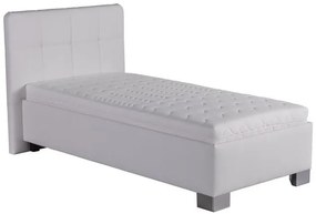 Čalouněná postel Grace 140x200 bílá koženka - BLANAŘ