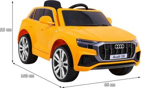 Ramiz Elektrické autíčko Audi Q8 Lift dětské SUV žluté + dálkové ovládání