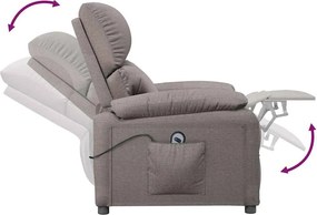 Elektrické polohovací křeslo taupe textil 3098432