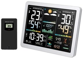 JVD Bílá barevná rádiem řízená meteorologická digitální stanice JVD RB3568