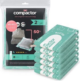 Vakuové pytle v sadě 6 ks Roll-Up – Compactor