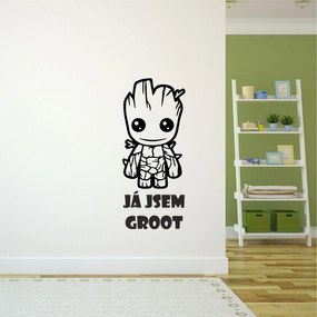 Samolepka na zeď - Já jsem Groot (25x60 cm) - PopyDesign