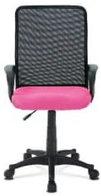 Autronic Kancelářská židle Kancelářská židle, látka MESH růžová / černá, plyn.píst (KA-B047 PINK)