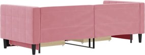 Válenda s přistýlkou a zásuvkami růžová 80 x 200 cm samet 3196735