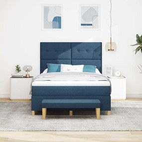 Postel s boxspringem s čelo Modrá 200 x 140 cm textil 3344309
