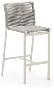 Bílá kovová zahradní barová židle Culip – Kave Home